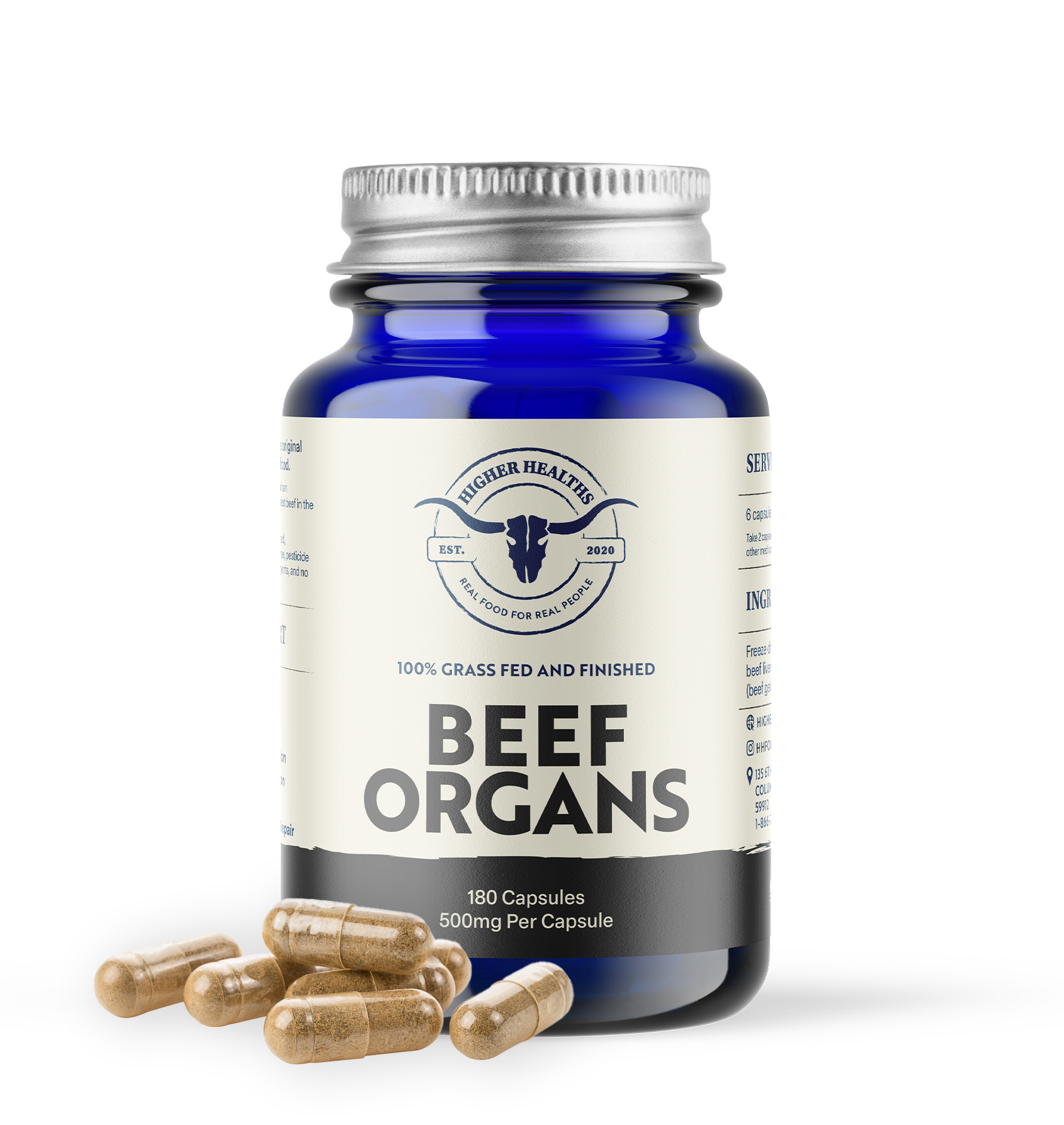 Organ Capsules – Gemstone Grass Fed Beef